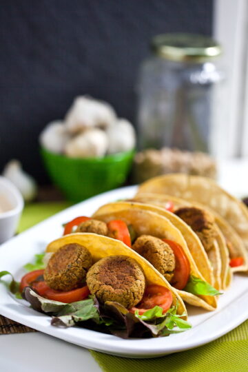 Falafel Tacos with Sriracha Tahini Sauce - Keepin' It Kind