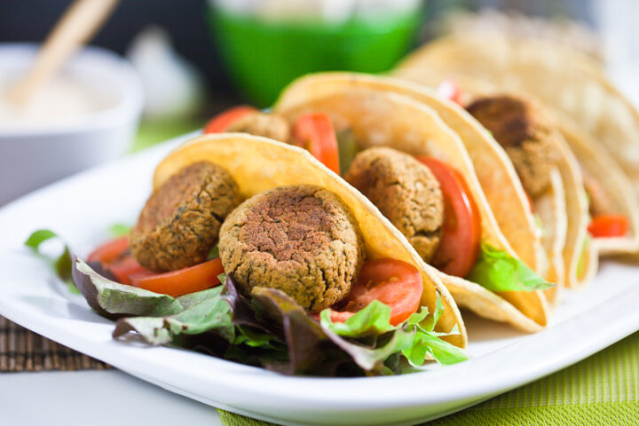 Falafel Tacos with Sriracha Tahini Sauce - Keepin' It Kind