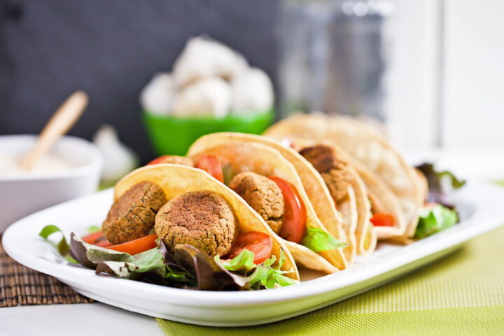 Falafel Tacos with Sriracha Tahini Sauce - Keepin' It Kind