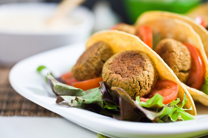 Falafel Tacos with Sriracha Tahini Sauce - Keepin' It Kind